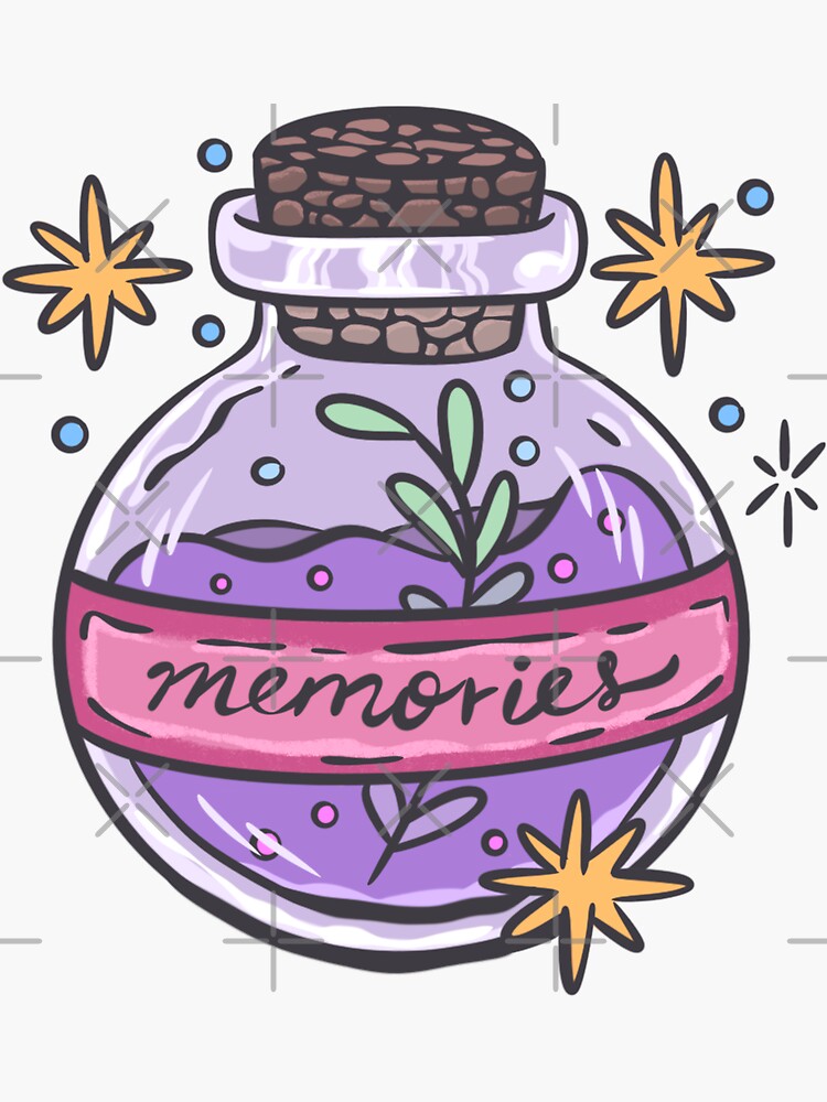 "Memory Potion for Little Witch" Sticker by lizdejupiter | Redbubble