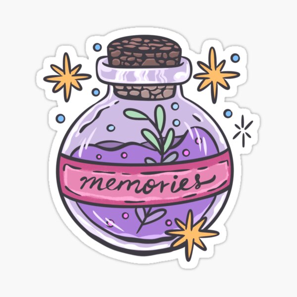 "Memory Potion for Little Witch" Sticker by lizdejupiter | Redbubble
