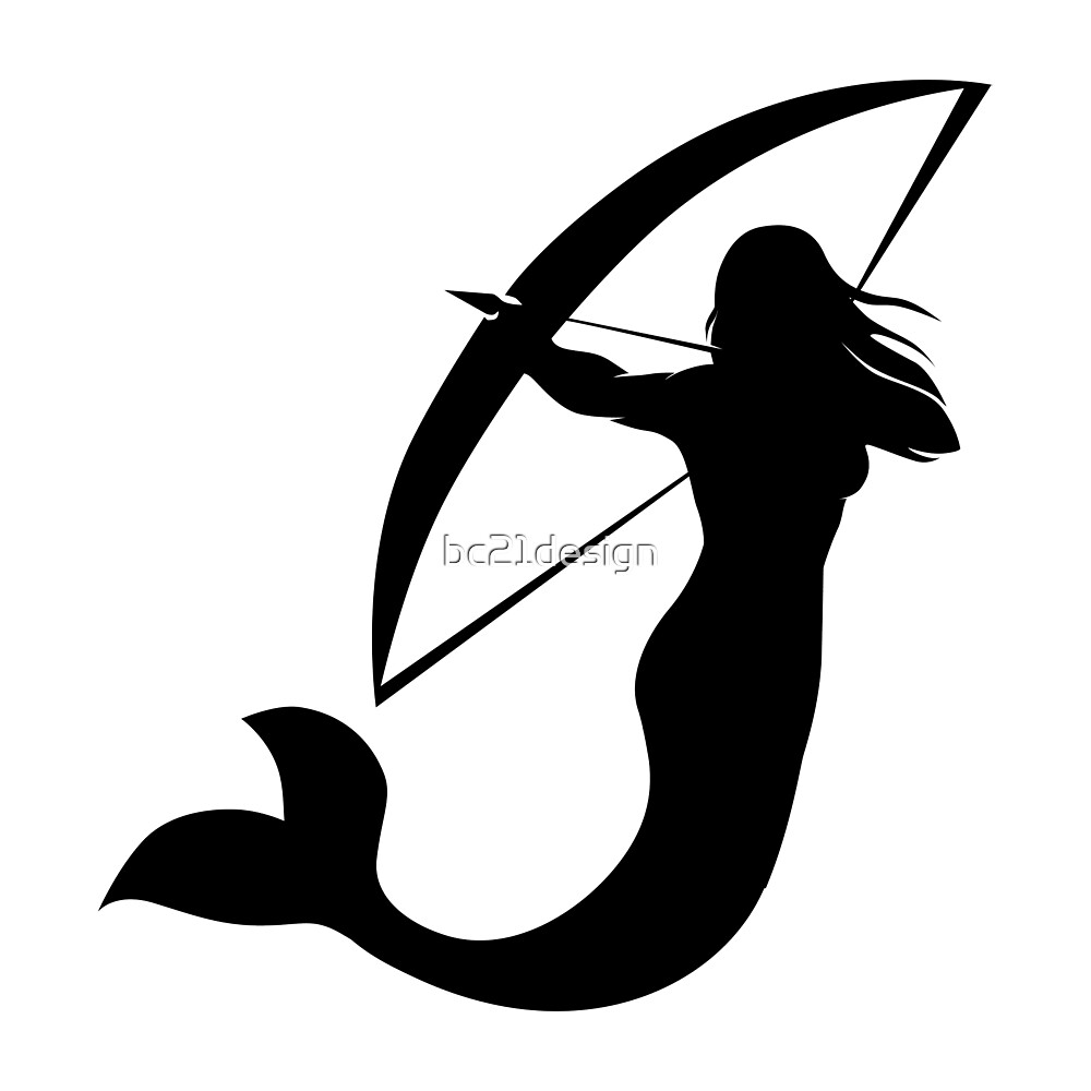 "mermaid archer" by bc21design | Redbubble