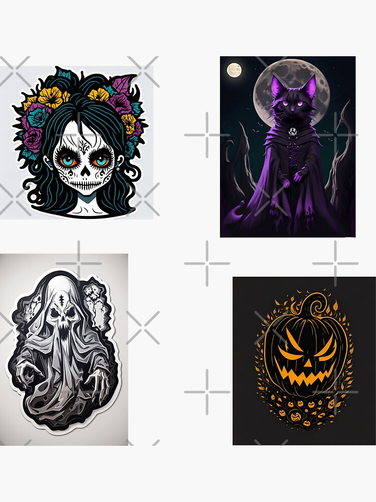 "Scary Sticker pack Halloween # 1" Sticker for Sale by Justmyideas ...
