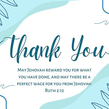 "Thank You Greeting Card with Bible Verse" Greeting Card for Sale by ...