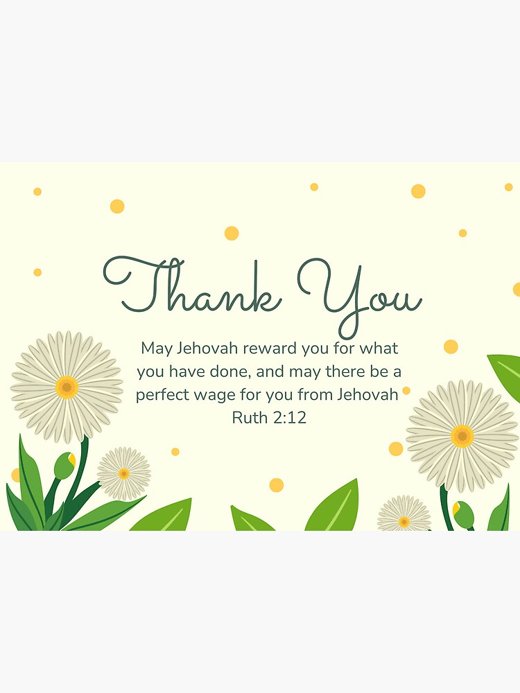 "Thank You Greeting Card with Bible Verse" Greeting Card for Sale by ...