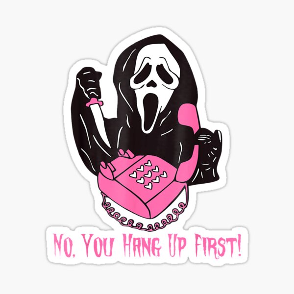 "Ghostface calling " Sticker for Sale by WhitakerSingh | Redbubble