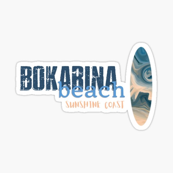 "Bokarina Beach Sunshine Coast" Sticker for Sale by slimbirdy | Redbubble
