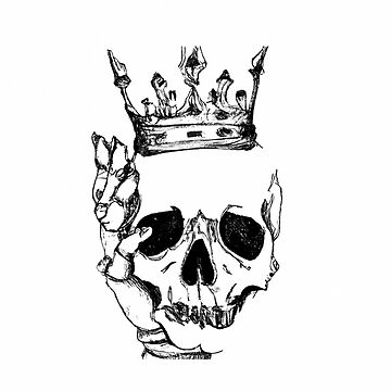 "Shakespeare - Hamlet Skull Wearing Crown" Sticker for Sale by ...