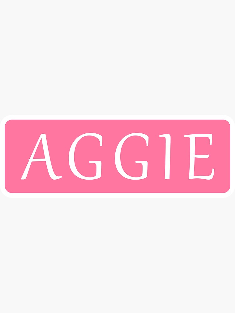 "Aggie Girls Name" Sticker for Sale by jeallan | Redbubble