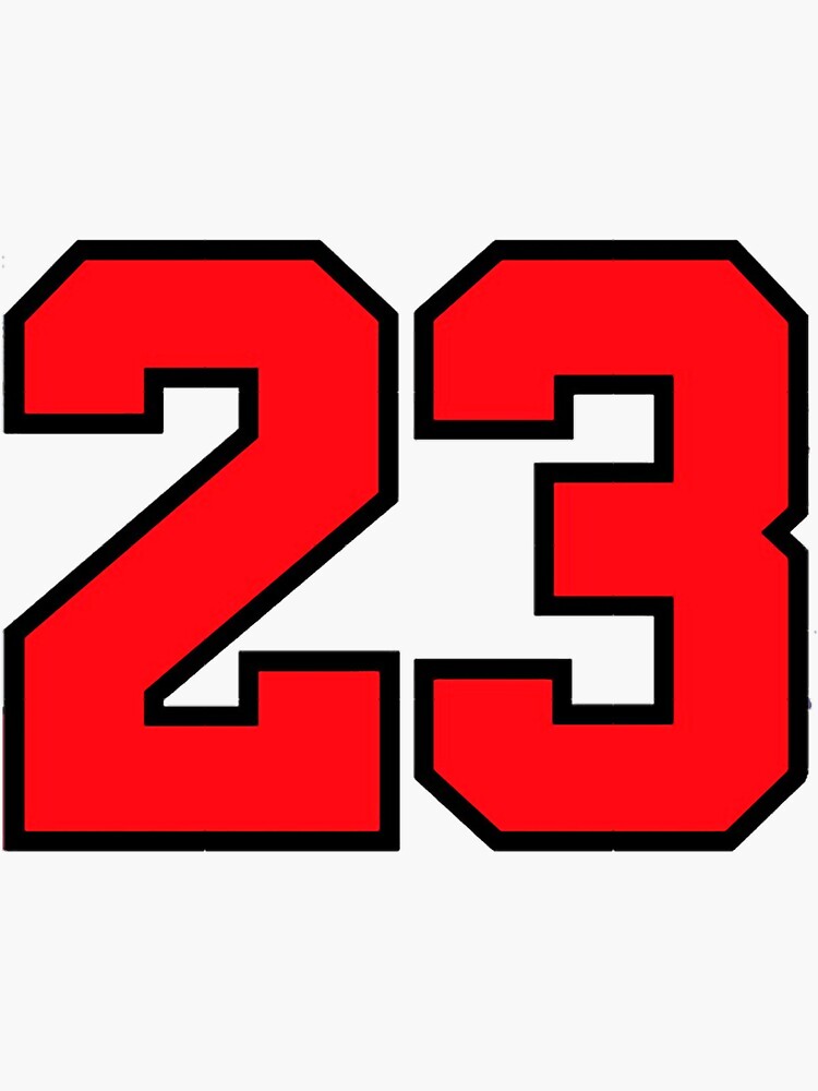 "23" Sticker for Sale by jonavneet | Redbubble