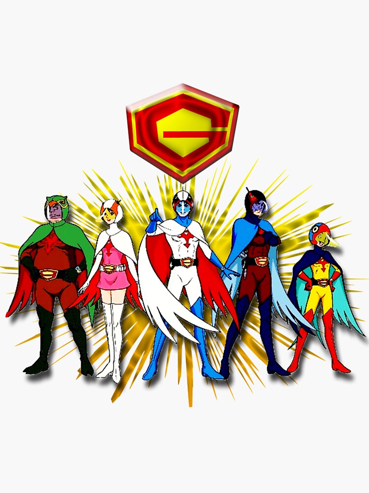 "The whole Battle Of The Planets Gatchaman Team " Sticker for Sale by ...