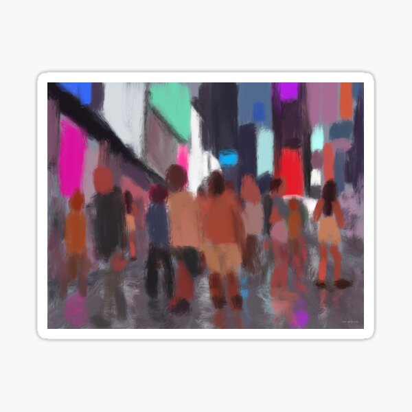 "Abstract Times Square" Sticker for Sale by TheArtCave | Redbubble
