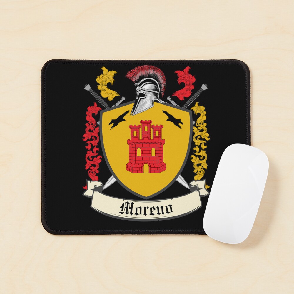 "Heraldic Shield of the Surname Moreno" Sticker by Karborrok | Redbubble