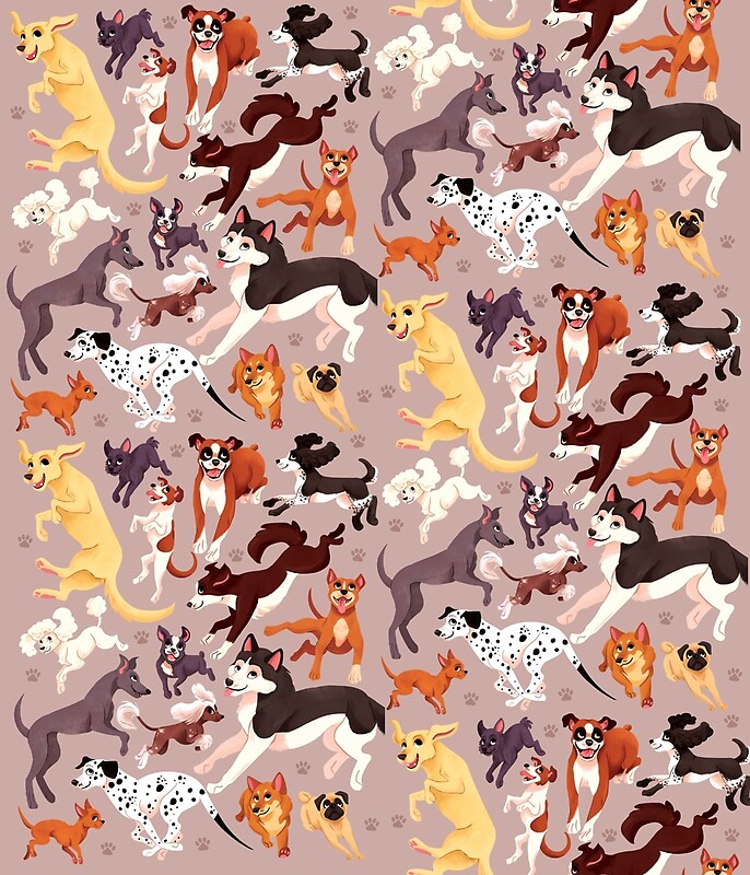 "Dog Breed Pattern Illustration" by sophieeves90 | Redbubble
