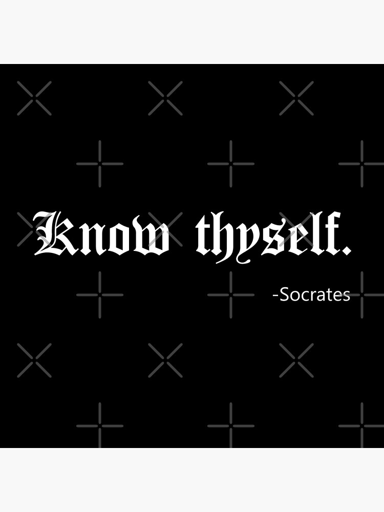 "Know thyself Socrates" Art Print by RandomElement | Redbubble