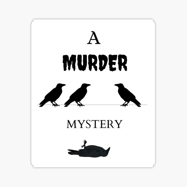 "A mysterious murder of crows" Sticker for Sale by RhythmicArt | Redbubble