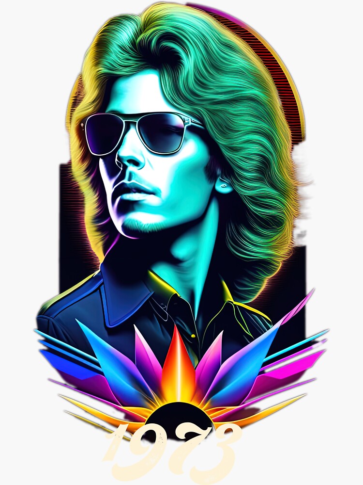 "1973 Seventies Retro Cool " Sticker for Sale by DustinVinyl | Redbubble