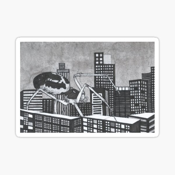 "Gigantic SpiderZilla" Sticker for Sale by Kelyrin | Redbubble