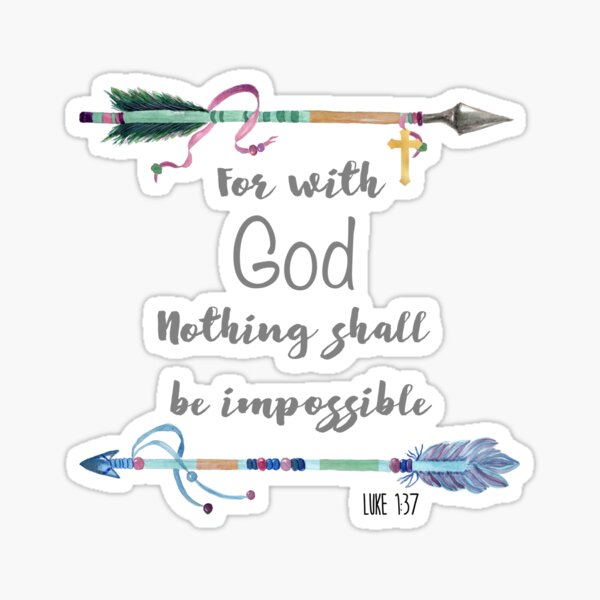 "Rustic Bible Verse and Arrows Two" Sticker for Sale by Jeanplout ...