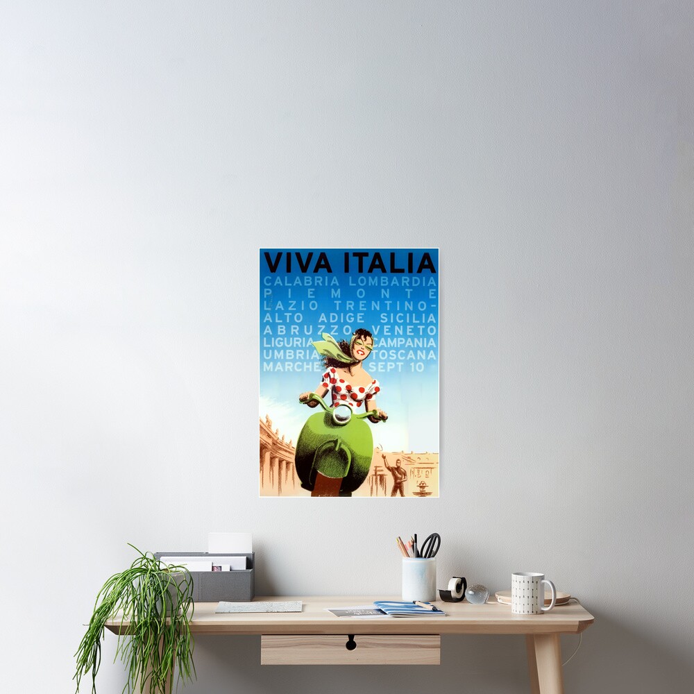 "Vintage Italy Travel Poster" Poster for Sale by mindydidit | Redbubble