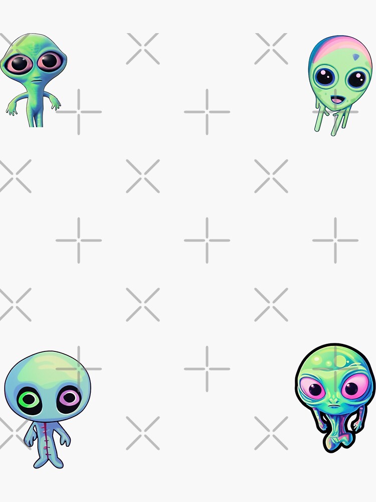 "Alien Sticker Pack" Sticker for Sale by ryansplan | Redbubble