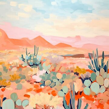 Desert Brush Abstract Southwestern Landscape Art Poster for Sale by lovegrassprints Redbubble