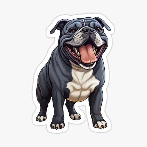 "Cute Black Bulldog" Sticker for Sale by CraftyPets | Redbubble