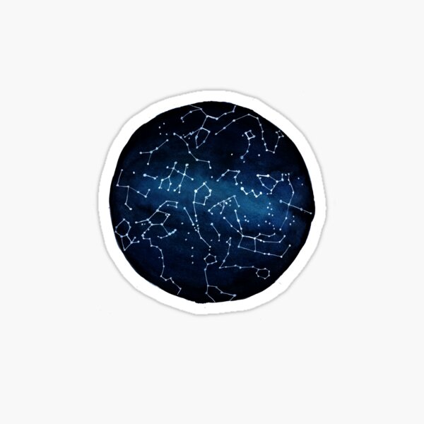 "Watercolor star map" Sticker by harpleydesigns | Redbubble