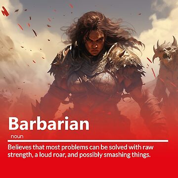 "Barbarian: Raging Since Character Creation" Sticker for Sale by ...