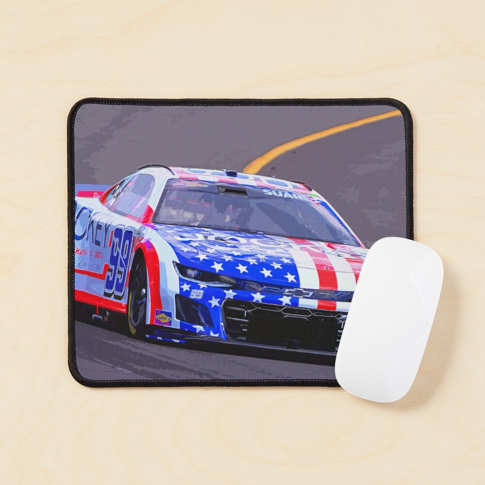 "Daniel Suarez racing his 2023 nascar racecar in the Star Spangled ...