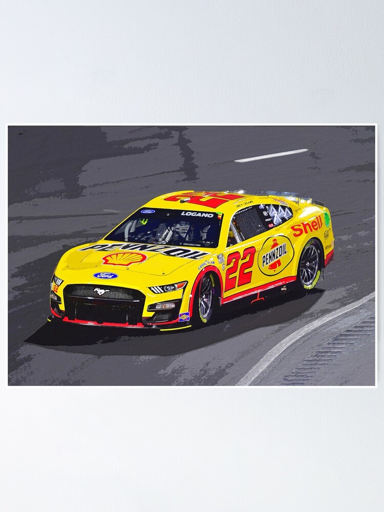 "Joey Logano racing his 2023 Nascar Racecar" Poster for Sale by ...