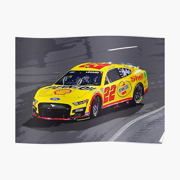 "Joey Logano racing his 2023 Nascar Racecar" Poster for Sale by ...