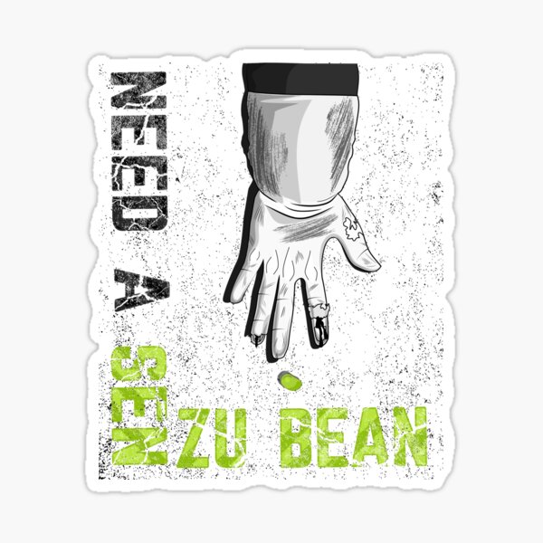 "Need A Senzu Bean - Battle Scarred Anime Design" Sticker for Sale by ...