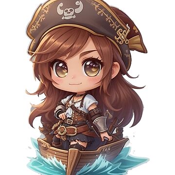 "CARIBBEAN PIRATE GIRL" Sticker for Sale by susejoma | Redbubble