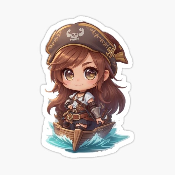 "CARIBBEAN PIRATE GIRL" Sticker for Sale by susejoma | Redbubble