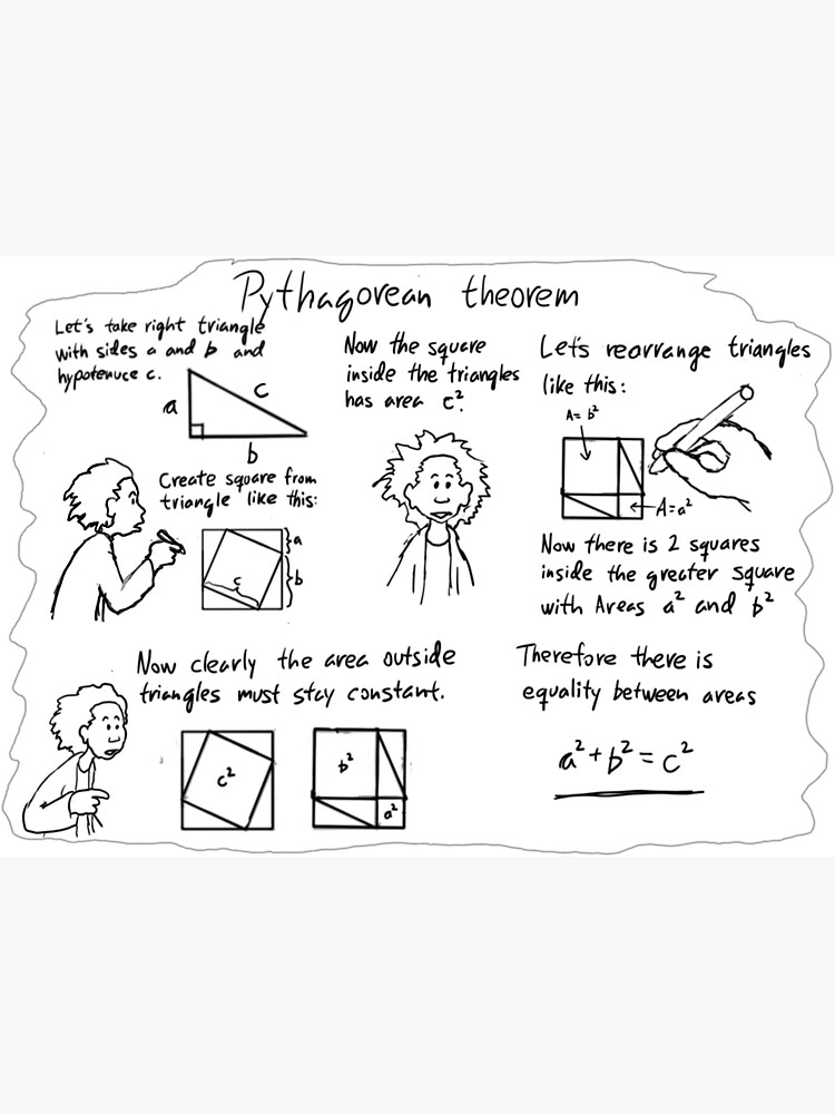 Pythagorean Theorem Comic Pythagorean Theorem Derivation Comic" Art