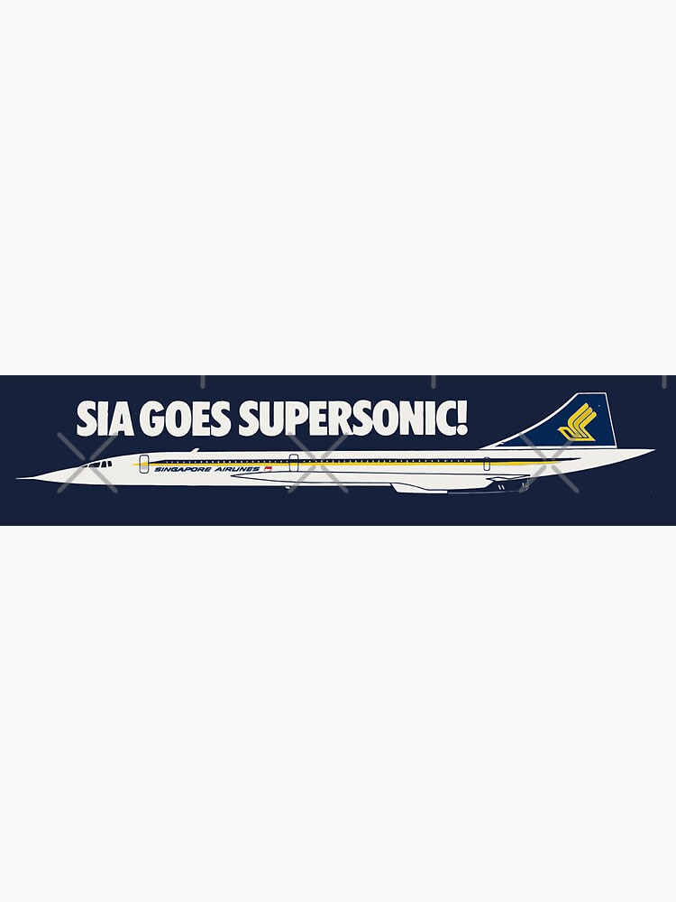 "Vintage Concorde SIA Goes Supersonic" Sticker for Sale by ...