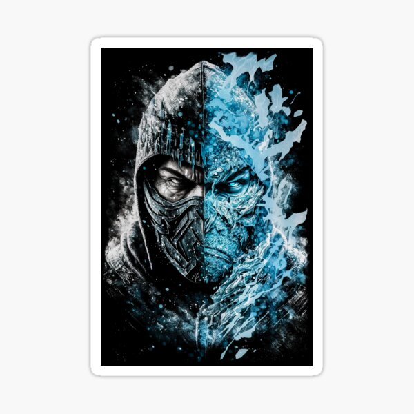 "Mortal Kombat Sub Zero" Sticker by CXDigitalArt | Redbubble