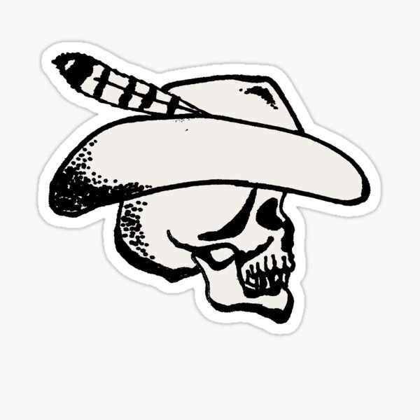 "cowboy skull" Sticker for Sale by Madie-RW | Redbubble