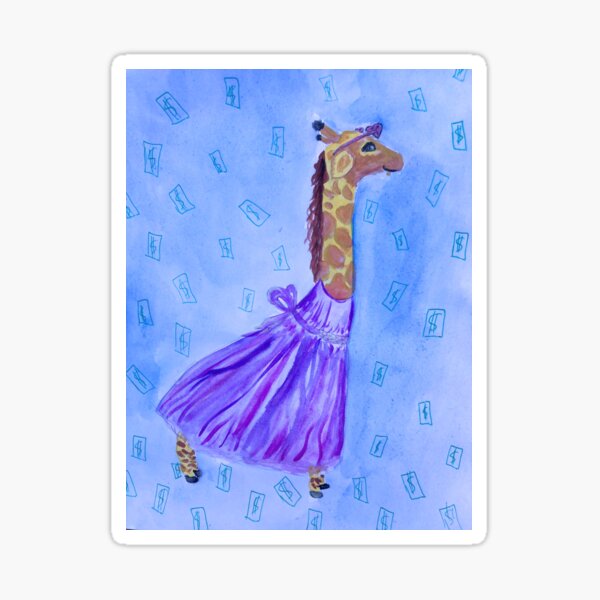 "Fancy Giraffe" Sticker for Sale by mikadofay | Redbubble