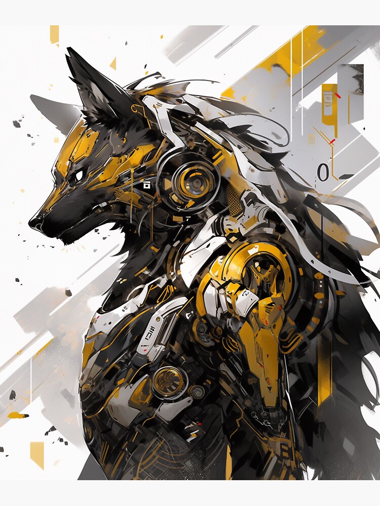 "Armored Samurai - Mecha Kitsune - Hunter" Sticker for Sale by Splatter ...