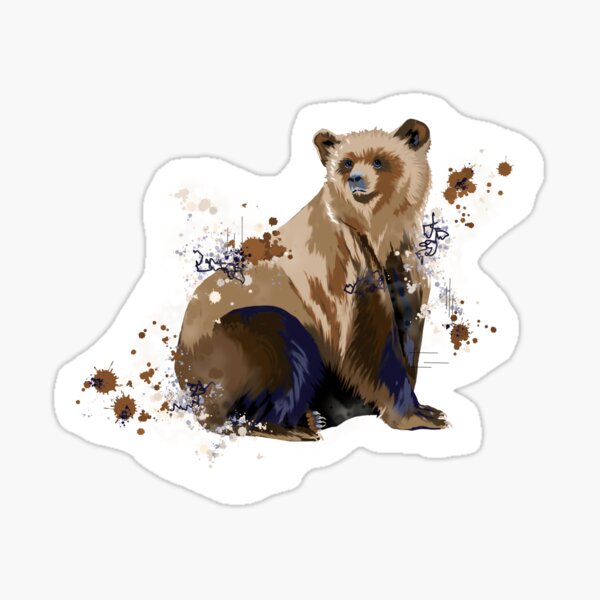 "Bear" Sticker for Sale by NicoleFehrArt | Redbubble