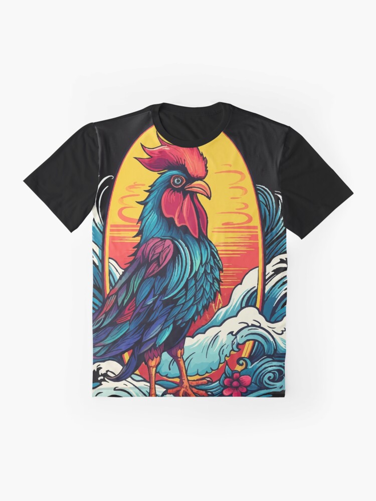 "Ocean Loving Rooster Design" Graphic T-Shirt for Sale by VelvetRoom ...