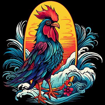 "Ocean Loving Rooster Design" Graphic T-Shirt for Sale by VelvetRoom ...