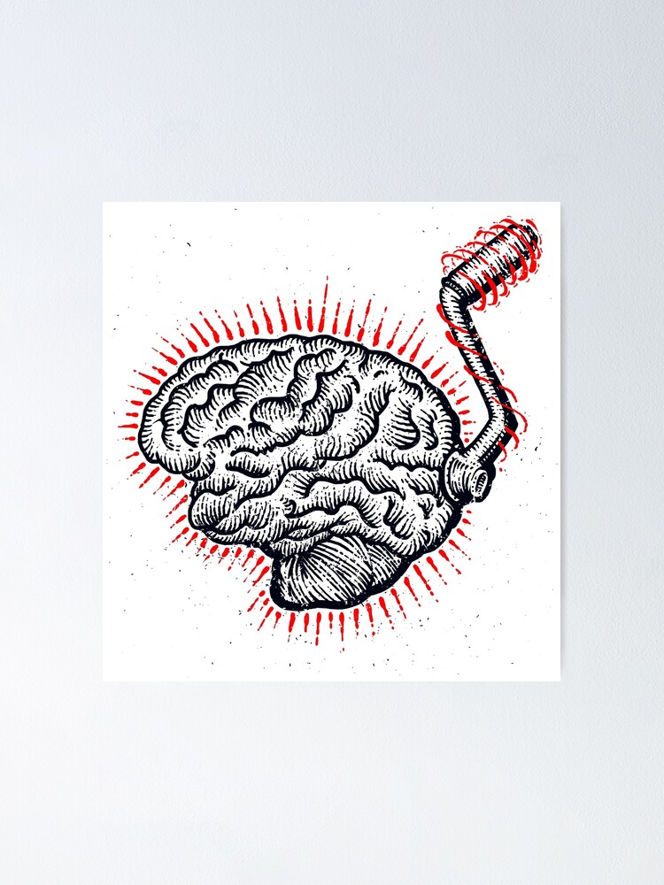 "Brain Moto" Poster for Sale by barmalisiRTB | Redbubble