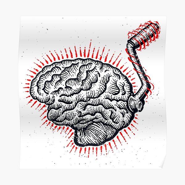 "Brain Moto" Poster for Sale by barmalisiRTB | Redbubble