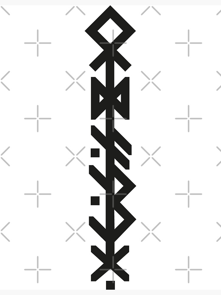 "ODIN'S SPEAR - Black Bind Rune Design" Poster for Sale by DAKAstudio ...