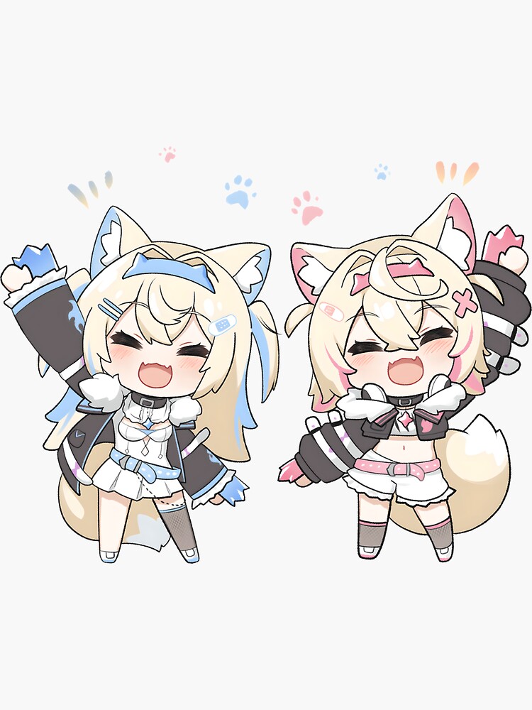 "FuwaMoco - HoloAdvent" Sticker for Sale by BigKusa | Redbubble