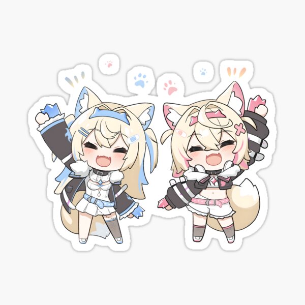 "FuwaMoco - HoloAdvent" Sticker for Sale by BigKusa | Redbubble