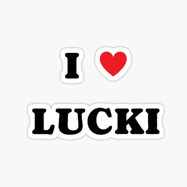 "i heart lucki" Sticker for Sale by Mackenzie Love | Redbubble