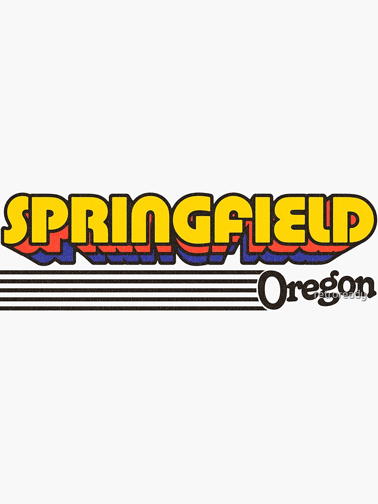 "Springfield, Oregon | Retro Stripes" Sticker for Sale by retroready ...