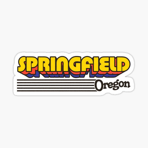"Springfield, Oregon | Retro Stripes" Sticker for Sale by retroready ...
