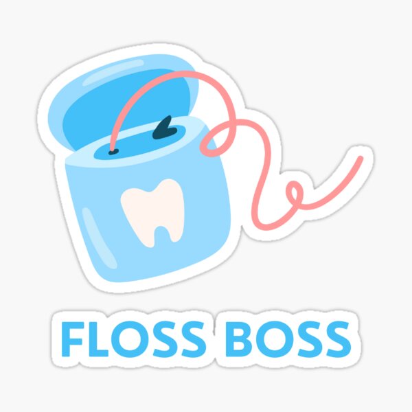 "Floss Boss" Sticker for Sale by Simbalogy | Redbubble